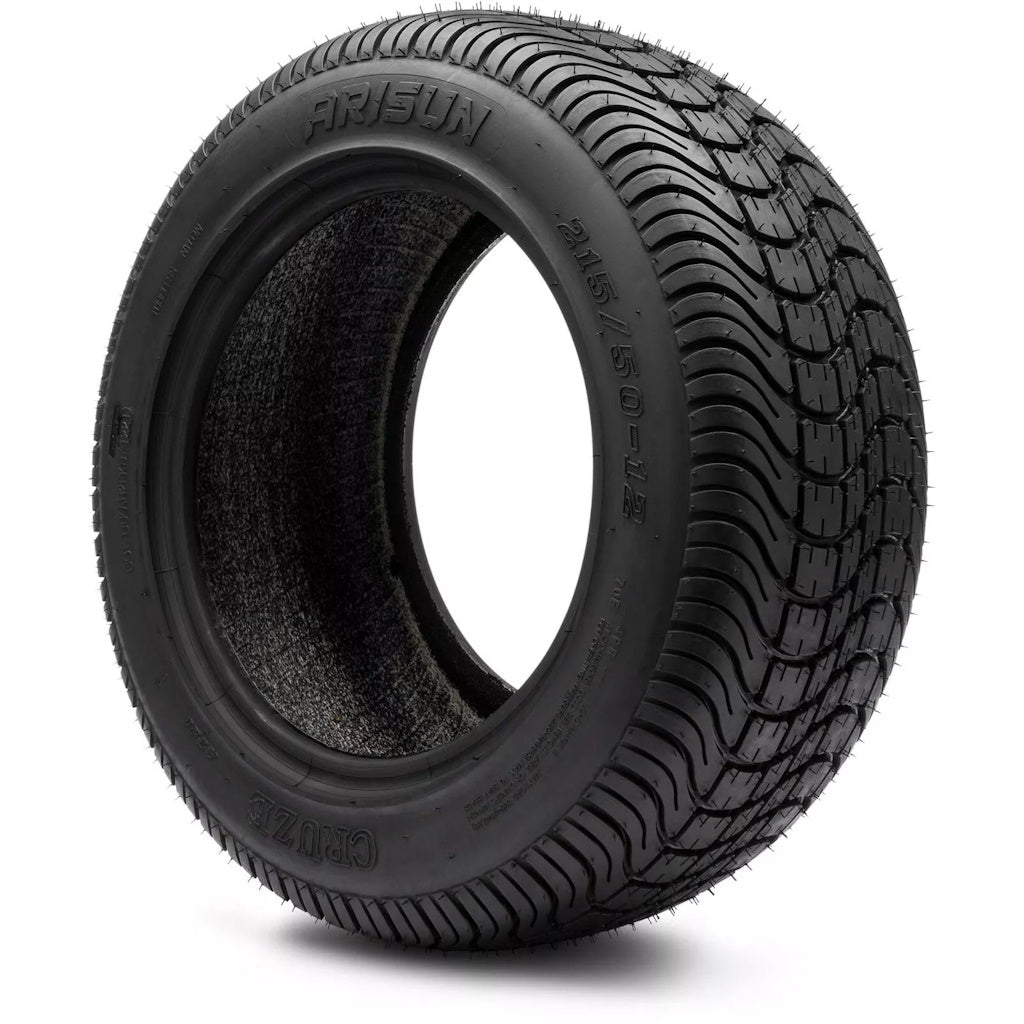 12in. Low Pro 215/50-12 on Black Steel Wheel - Set of 4 – Cart Part ...