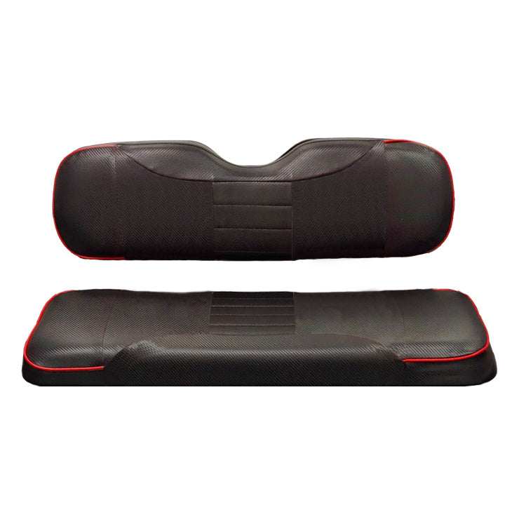 EXCALIBUR Premium Rally Seat Cover Set - Black/Black w/ Red Piping ...