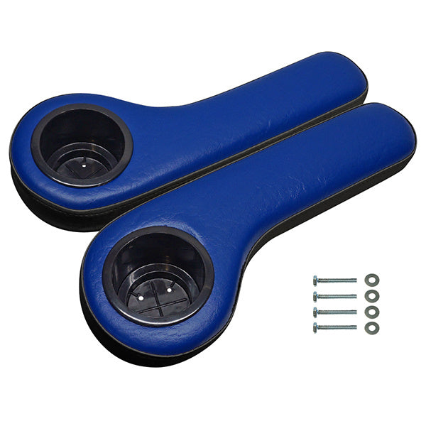 Universal Arm Rest Set with Cup Holders, Black and Blue – Cart Part ...